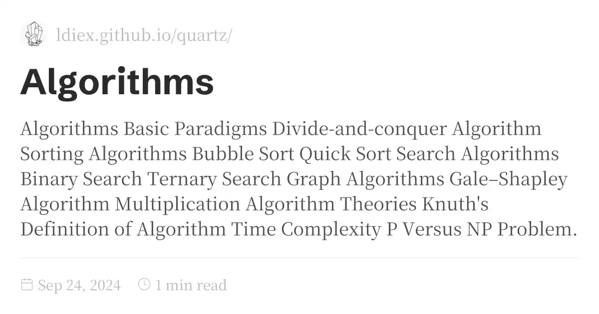 Algorithms