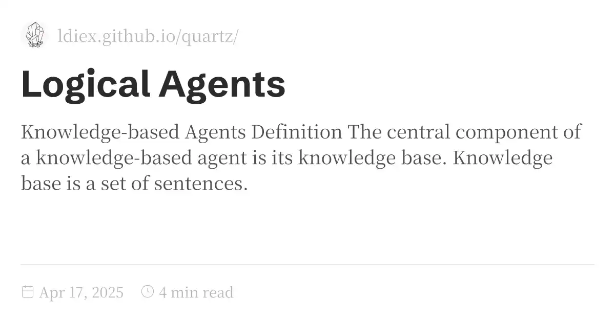 Logical Agents