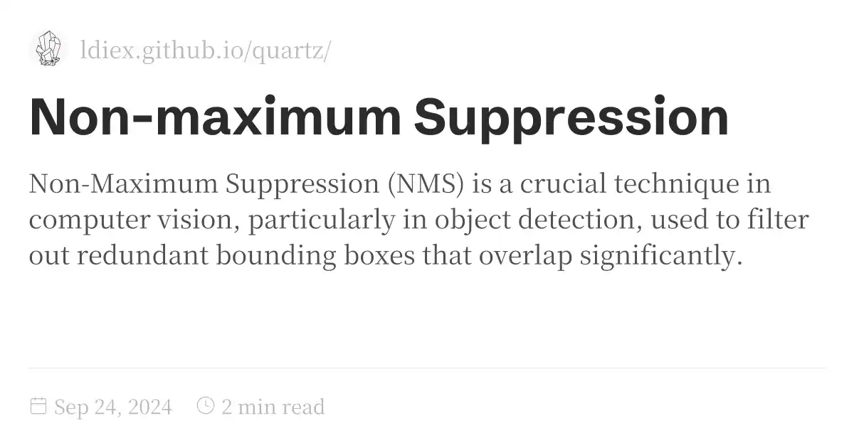 Non-maximum Suppression