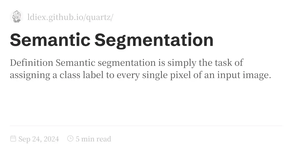 Semantic Segmentation