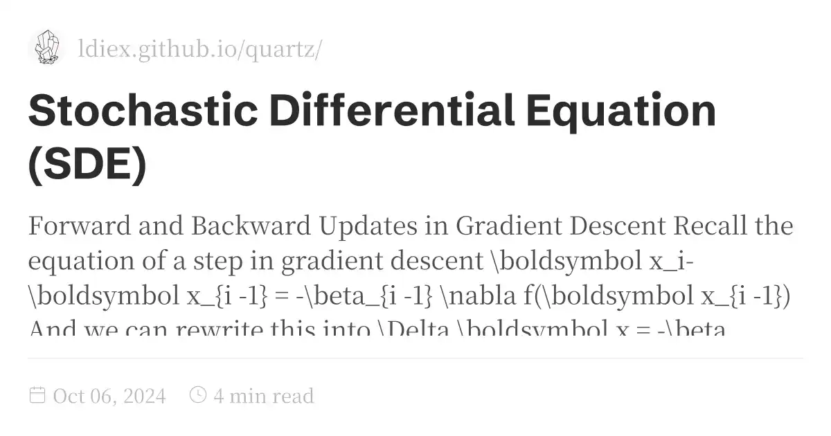 Stochastic Differential Equation Sde