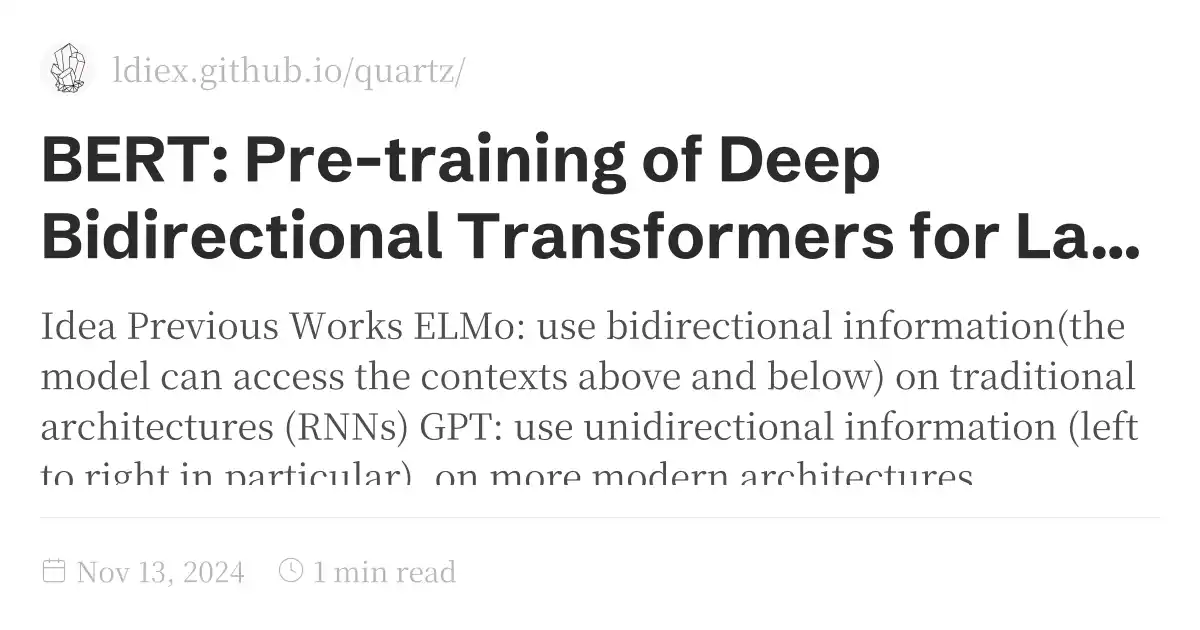 Bert Pre Training Of Deep Bidirectional Transformers For Language
