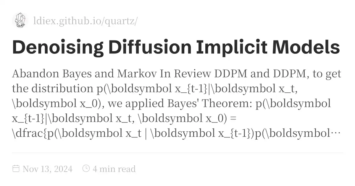 Denoising Diffusion Implicit Models
