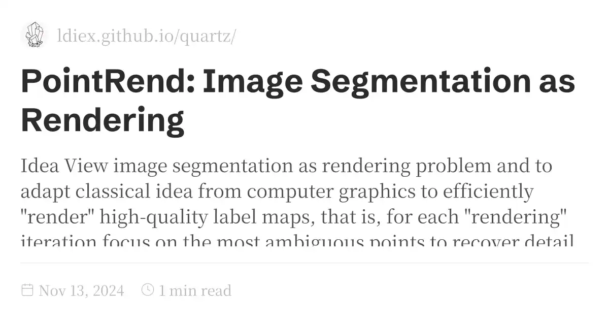 PointRend: Image Segmentation as Rendering
