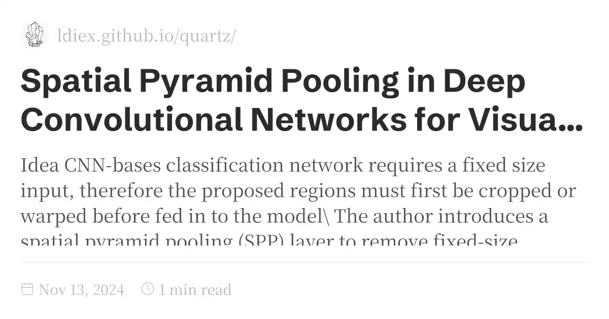 Spatial Pyramid Pooling in Deep Convolutional Networks for Visual Recognition