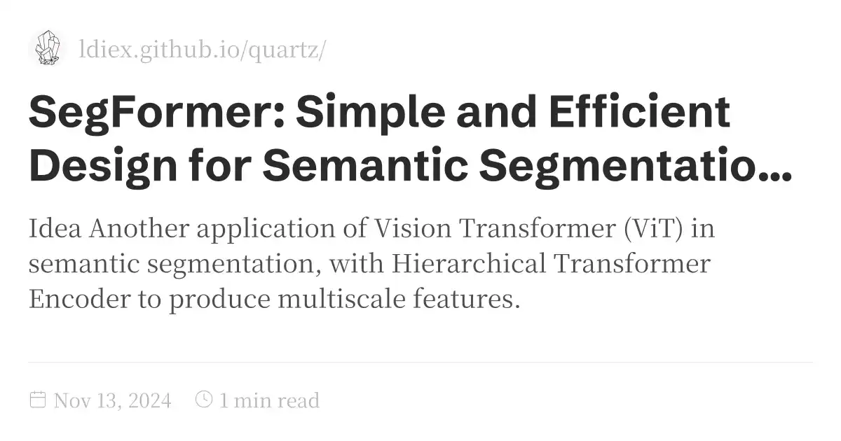 SegFormer: Simple and Efficient Design for Semantic Segmentation with Transformers