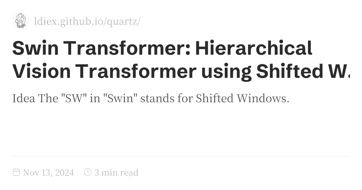 Swin Transformer: Hierarchical Vision Transformer using Shifted Windows