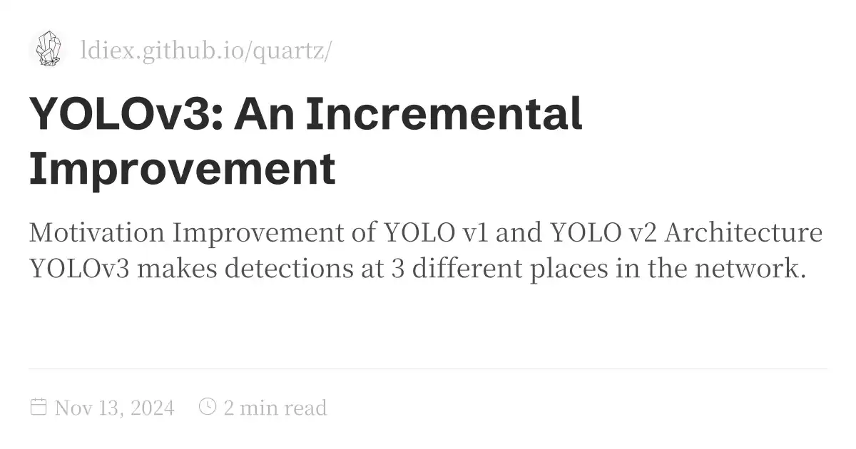 YOLOv3: An Incremental Improvement